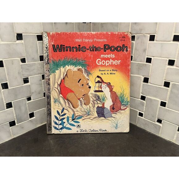 Accents | Vintage 1965 Disney Winnie The Pooh Meets Gopher Little Golden Book | Poshmark
